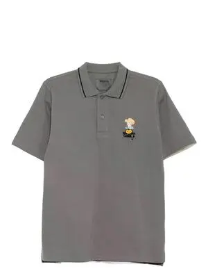 MUSIUM DIV. Embroidered Polo Shirt - Grey