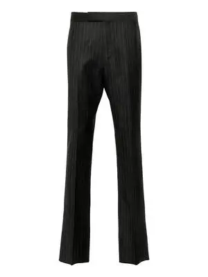 Thom Browne Pinstripe Wool Trousers - Grey