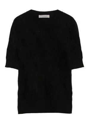 D.exterior Chevron-knit Sweater - Black