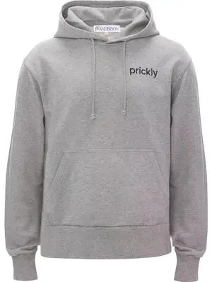 JW Anderson Prickly Slogan-print Hoodie - Grey