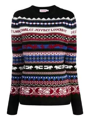 CHARLES JEFFREY Fair Isle-knit Crew-neck Jumper - Multicolour