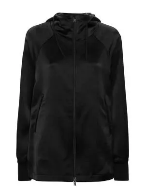 Y3 Textured Zipped Hoodie - Black