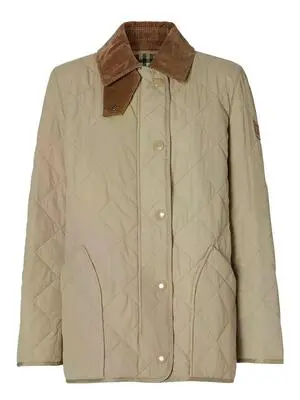 Burberry Diamond Quilted Barn Jacket - Neutrals