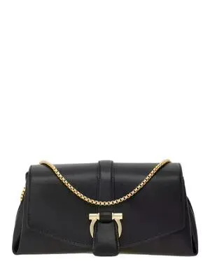 FERRAGAMO Small Front-flap Shoulder Bag - Black