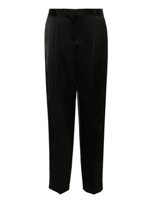 TOTEME Low-rise Satin Trousers - Black