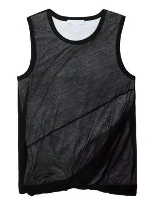 Helmut Lang Layered Cotton Tank Top - Black
