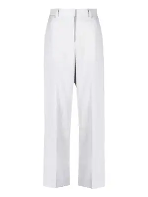 Sacai Side-stripe Straight-leg Trousers - Grey
