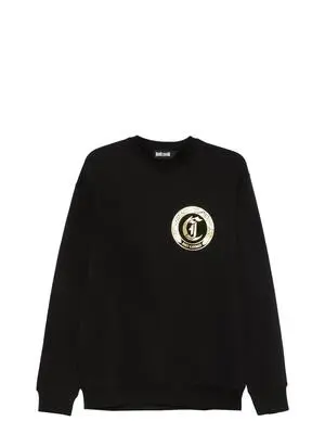 Just Cavalli Logo-print Cotton Sweatshirt - Black