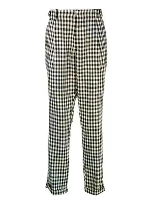 Roberto Cavalli Gingham-pattern Tailored Trousers - Black