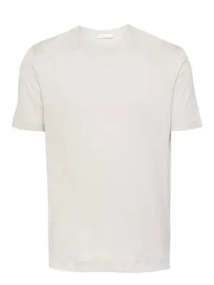 CRUCIANI Crew-neck Jersey T-shirt - Neutrals