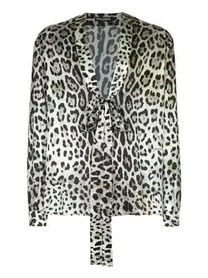 Dolce & Gabbana Leopard-print Shirt - Grey