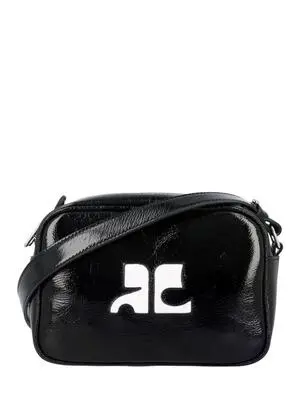 COURREGES Re-edition Naplack Leather Mini Bag - Black