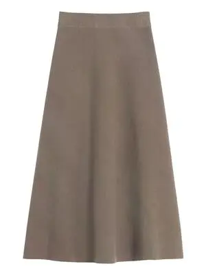 LANVIN Flared Midi Skirt - Brown