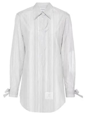 Thom Browne Bow-cuff Shirt Dress - Grey