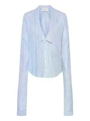 Coperni Striped Cotton Shirt - Blue