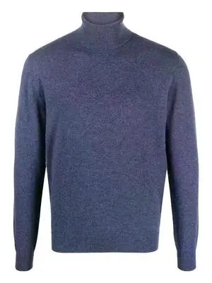 Corneliani Roll-neck Cashmere Jumper - Blue