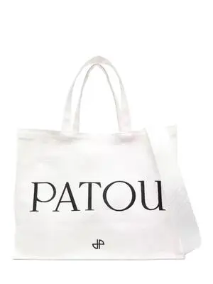 PATOU Canvas Tote Bag - Neutrals
