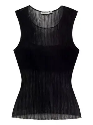 Simkhai Oakley Semi-sheer Tank Top - Black