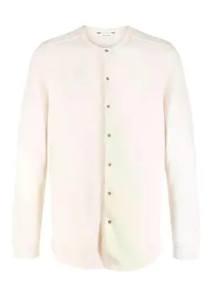 HOLZWEILER Henley-collar Button-down Shirt - Neutrals