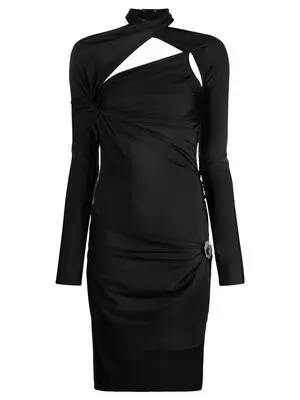 Coperni Coperni Asymmetric Twisted Dress Black