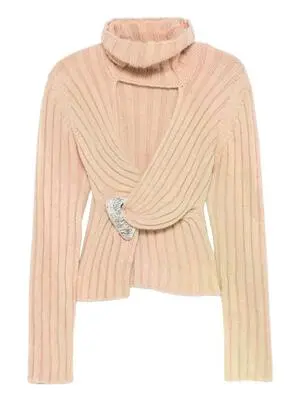 AREA Twisted Roll-Neck Sweater