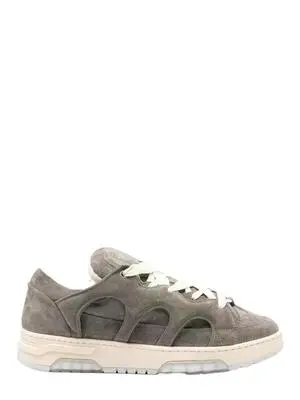 SANTHA Leather Sneakers - Grey