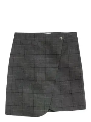 Coperni Wrap Mini Skirt Grey