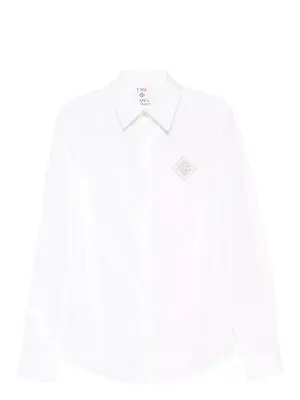 Casablanca Monogram-embroidered Shirt - White