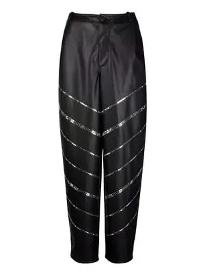 Philosophy Di Lorenzo Serafini Stud-embellished Tapered Trousers - Black