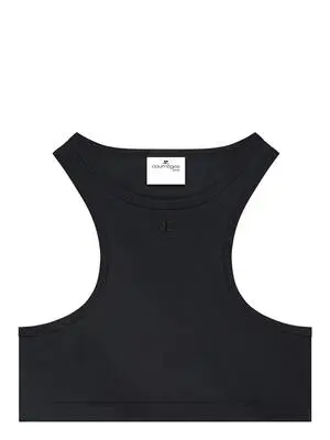 COURREGES Racerback Crop Top - Black