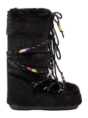Moon Boot Icon Faux-Fur Snow Boots Black