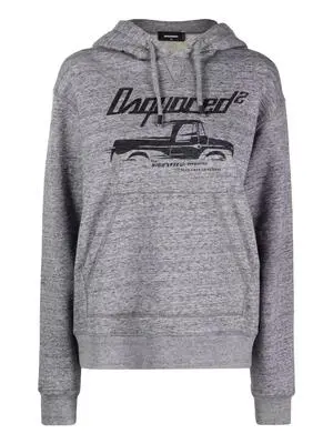 Dsquared2 Truck-print Hoodie - Grey