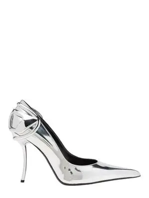 DIESEL® D-ten&half P Pointed Slingback Pumps - Silver