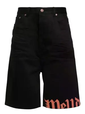 We11Done Logo-print Bermuda Shorts - Black
