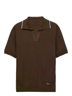 PRADA Contrast-trim T-shirt
