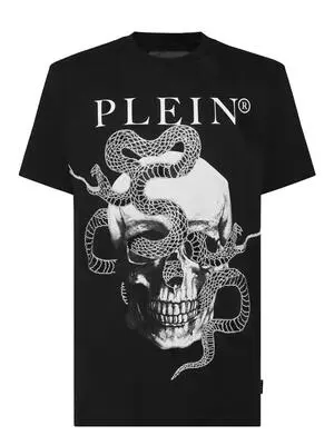 Philipp Plein Ss Stones Snake T-shirt - Black