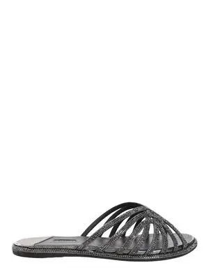LE SILLA Embrace Raffia Sandals - Silver