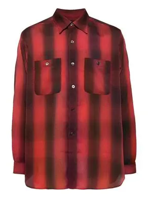 Needles Plaid Check-print Long-sleeve Shirt - Red