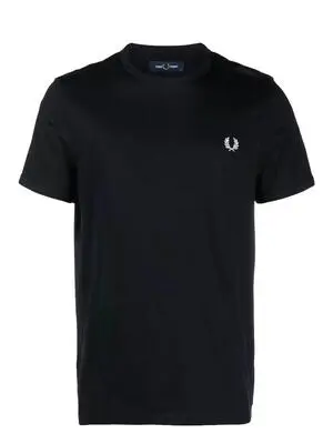 Fred Perry Logo-embroidered Cotton T-shirt - Blue