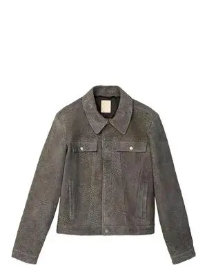 Camper Leather Jacket Grey