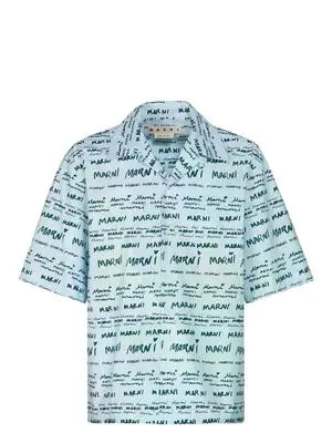 Marni Mega Bowling Shirt - Blue