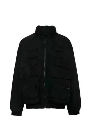 GOLDEN GOOSE Hooded Cargo Windbreaker - Black