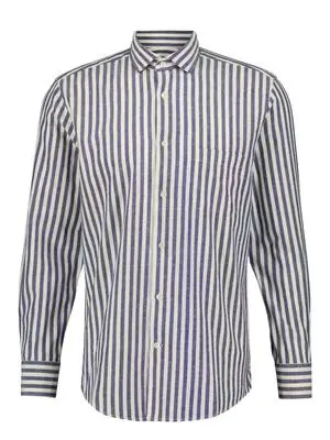 Frescobol Carioca Striped Cotton Shirt - Blue