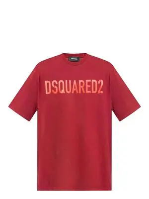 Dsquared2 Logo-print Cotton T-shirt - Red