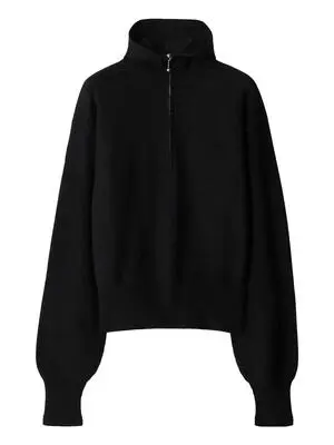 Burberry Half-zip Wool Jumper - Black