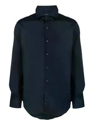 FAY Spread-collar Button-up Shirt - Blue