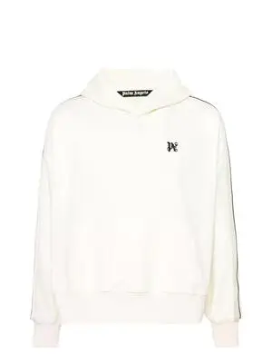 Palm Angels Monogram-embroidered Track Hoodie - Neutrals