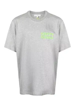JW Anderson Graphic-print Organic Cotton T-shirt - Grey