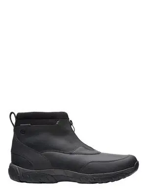 Clarks Grove Leather Boots - Black