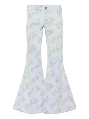 ERL ERL X Coca-Cola Jacquard Flared Jeans Grey